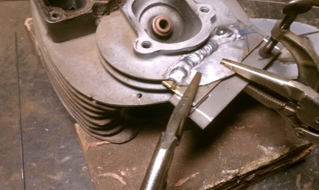 welding alloy cylinder fin help? REPAIR COMPLETE | DO THE TON